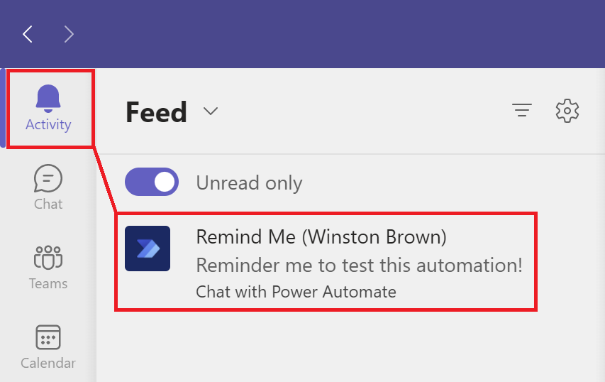 Microsoft Teams - Reminders