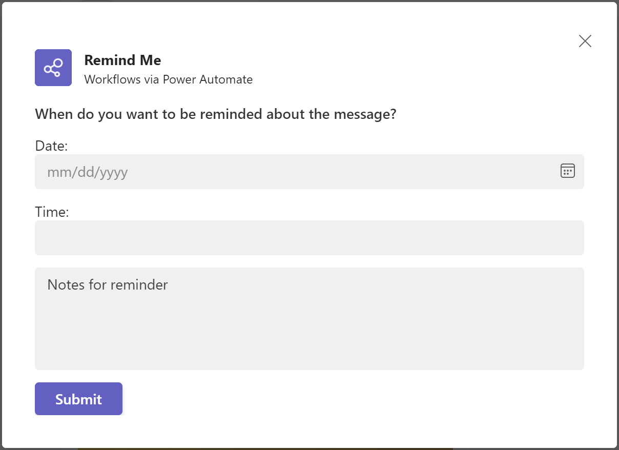 Microsoft Teams - Reminders